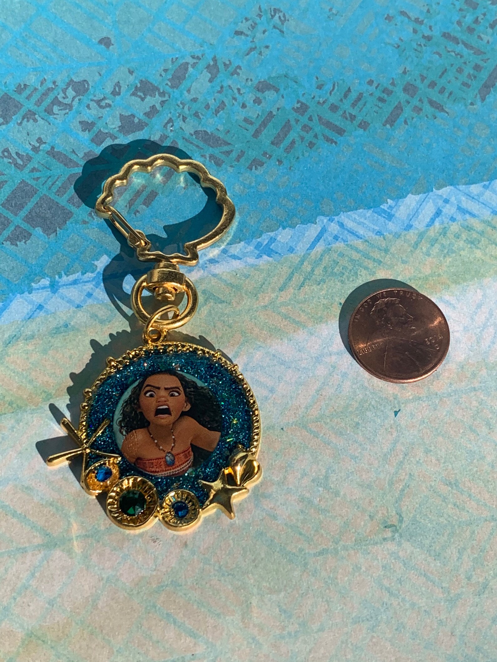 Angry Moana Bag Charm With Swarovski Elements - Etsy