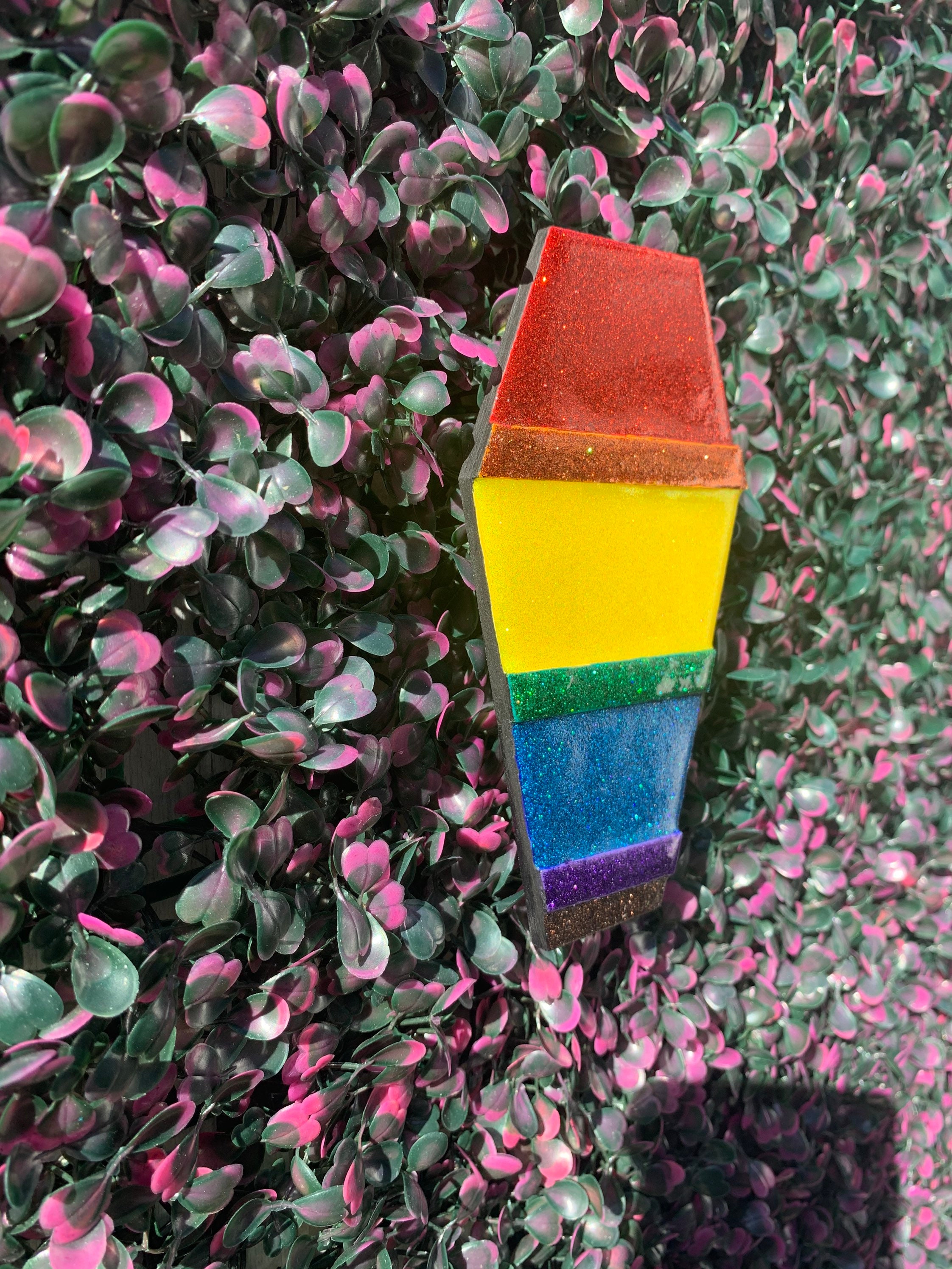 Rainbow LGBTQ Pride Coffin Plaque - Etsy