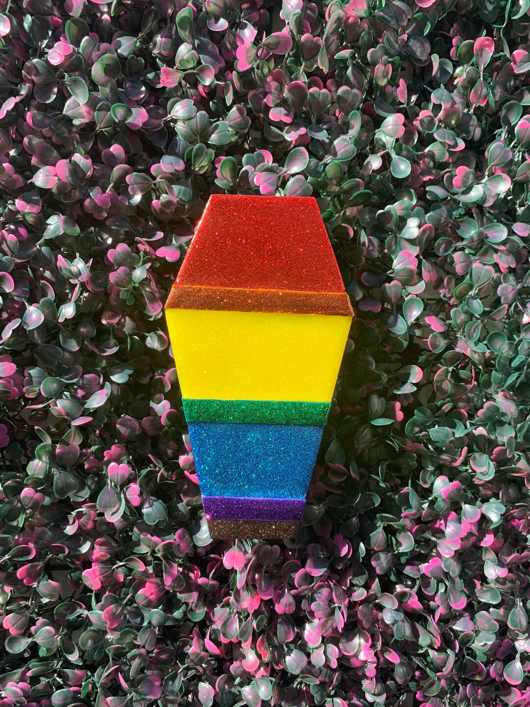 Rainbow Lgbtq Pride Coffin Plaque Etsy 4555