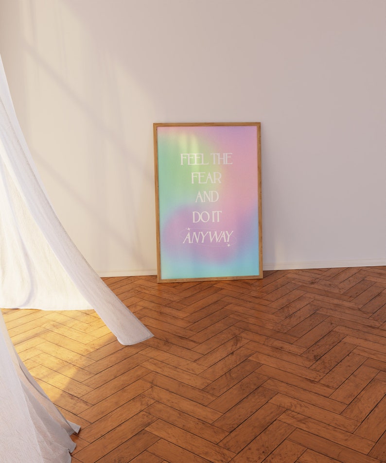 Gradient Art Print, Inspirational Quote Print, Digital Download Print ...