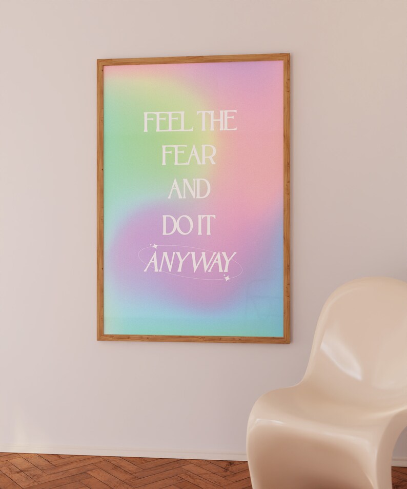 Gradient Art Print, Inspirational Quote Print, Digital Download Print ...