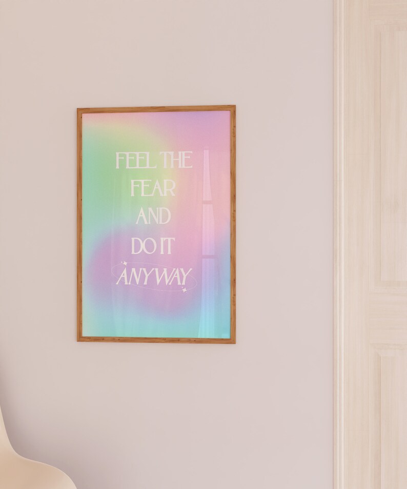 Gradient Art Print, Inspirational Quote Print, Digital Download Print ...