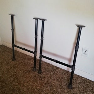 DIY Industrial Black Pipe Table Legs, Black Steel Pipe Coffee, Dining ...