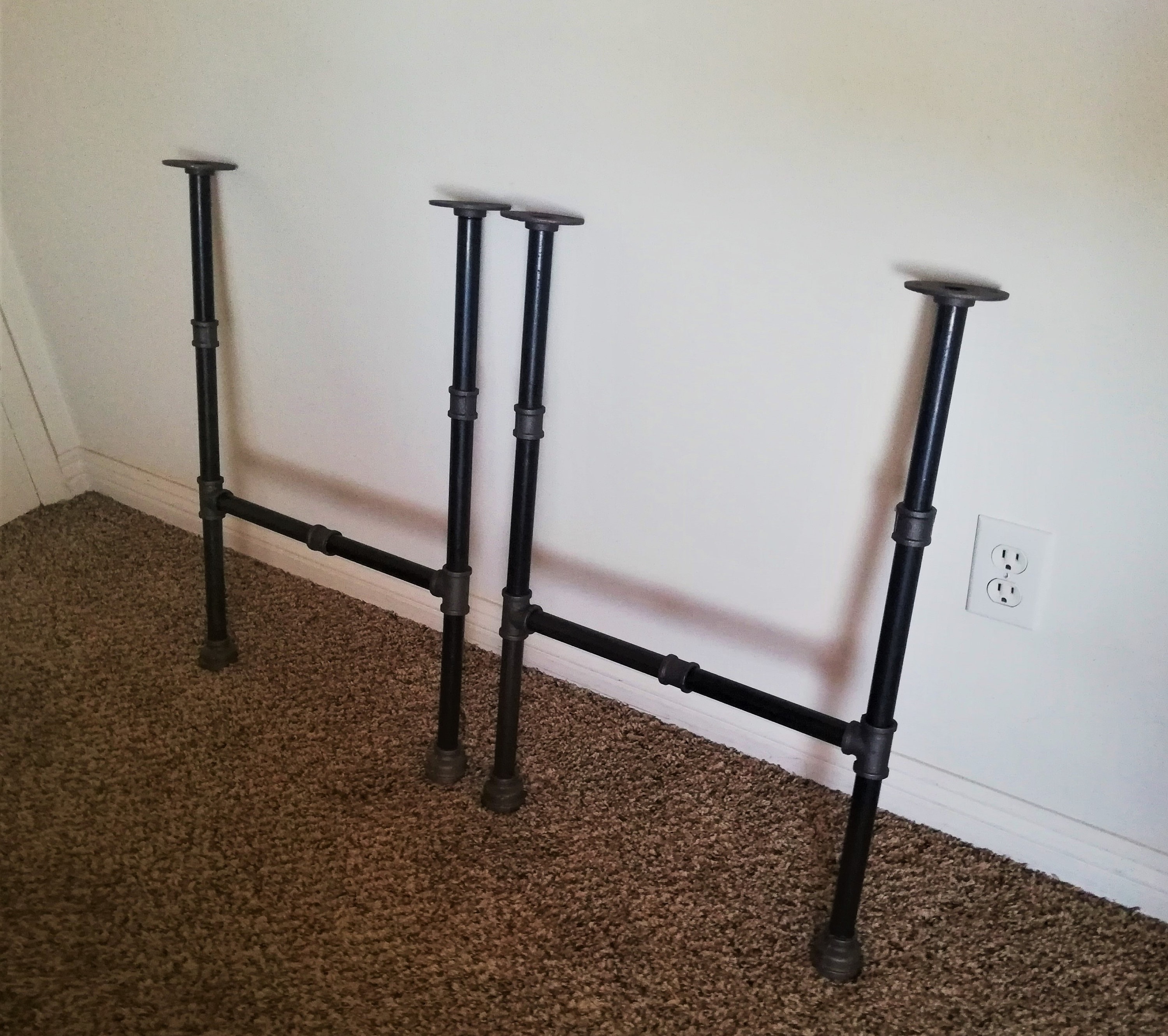 DIY Industrial Black Pipe Table Legs Black Steel Pipe Coffee | Etsy