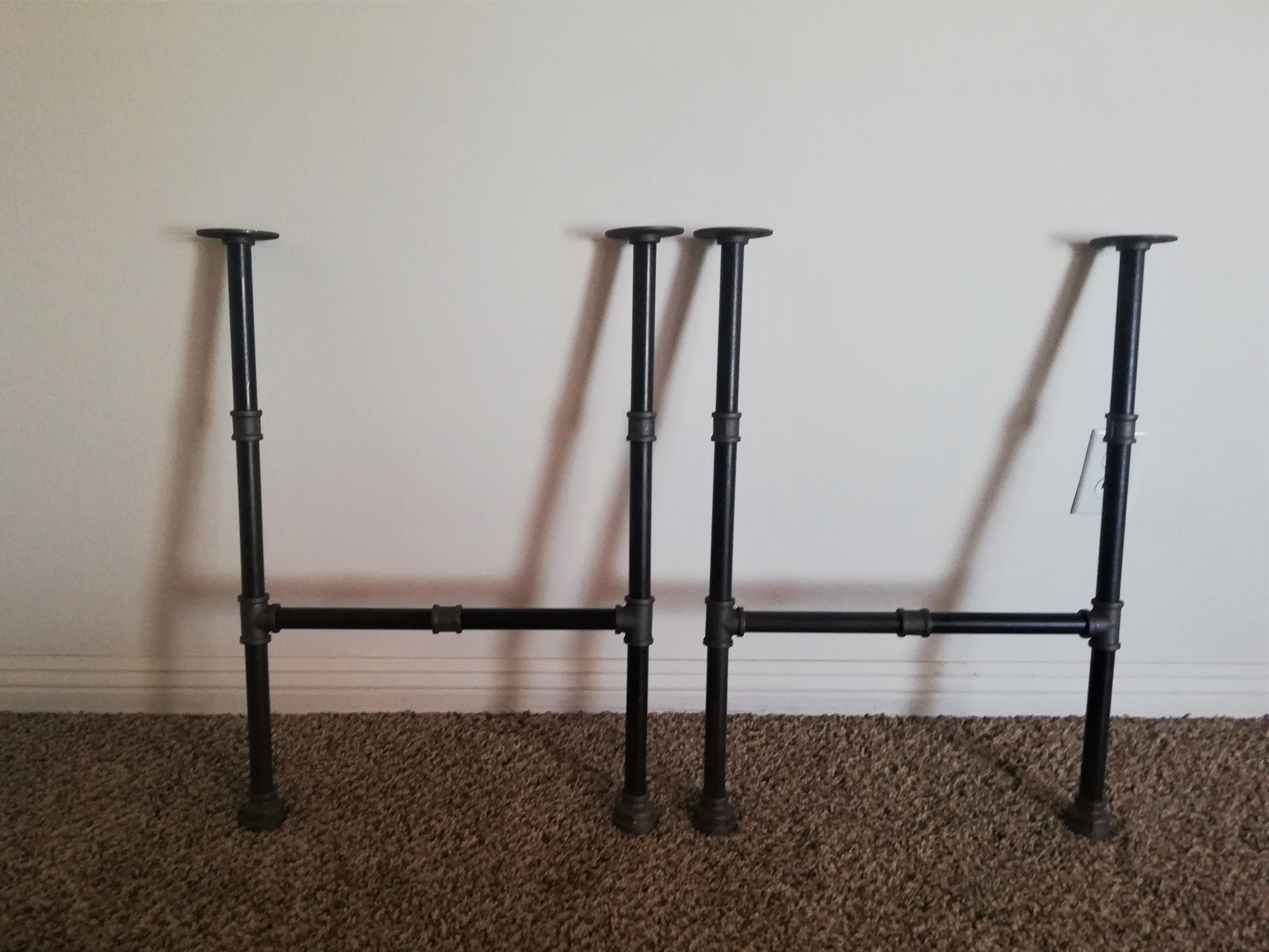 DIY Industrial Black Pipe Table Legs Black Steel Pipe Coffee | Etsy