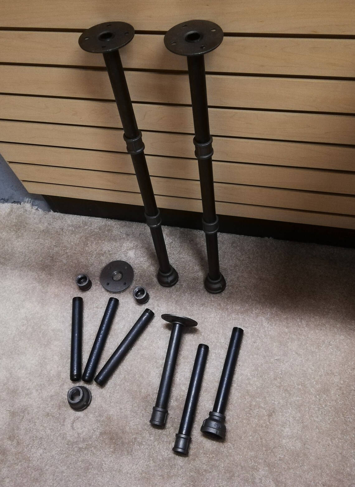4 DIY Black Pipe Table Legs diy Parts Kit - Etsy