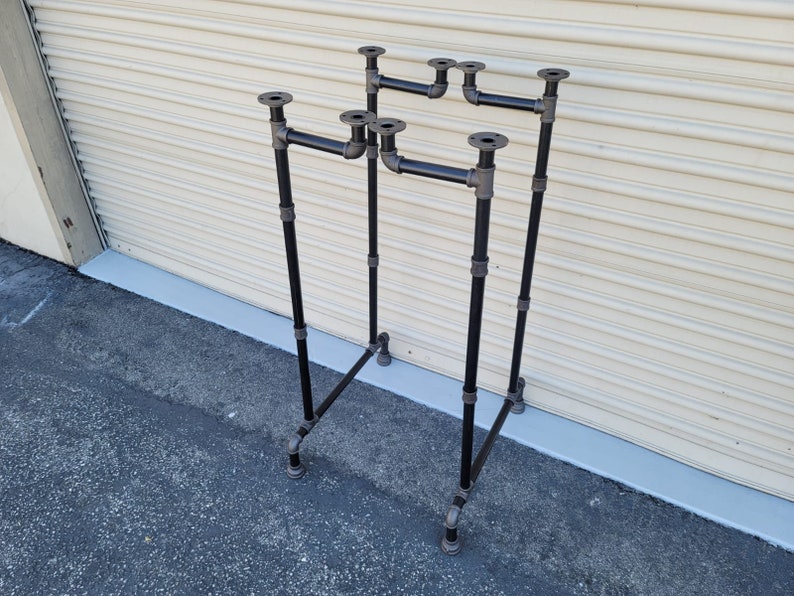 Pipe Table Base Metal Table Legs Industrial Black Urban Bar | Etsy