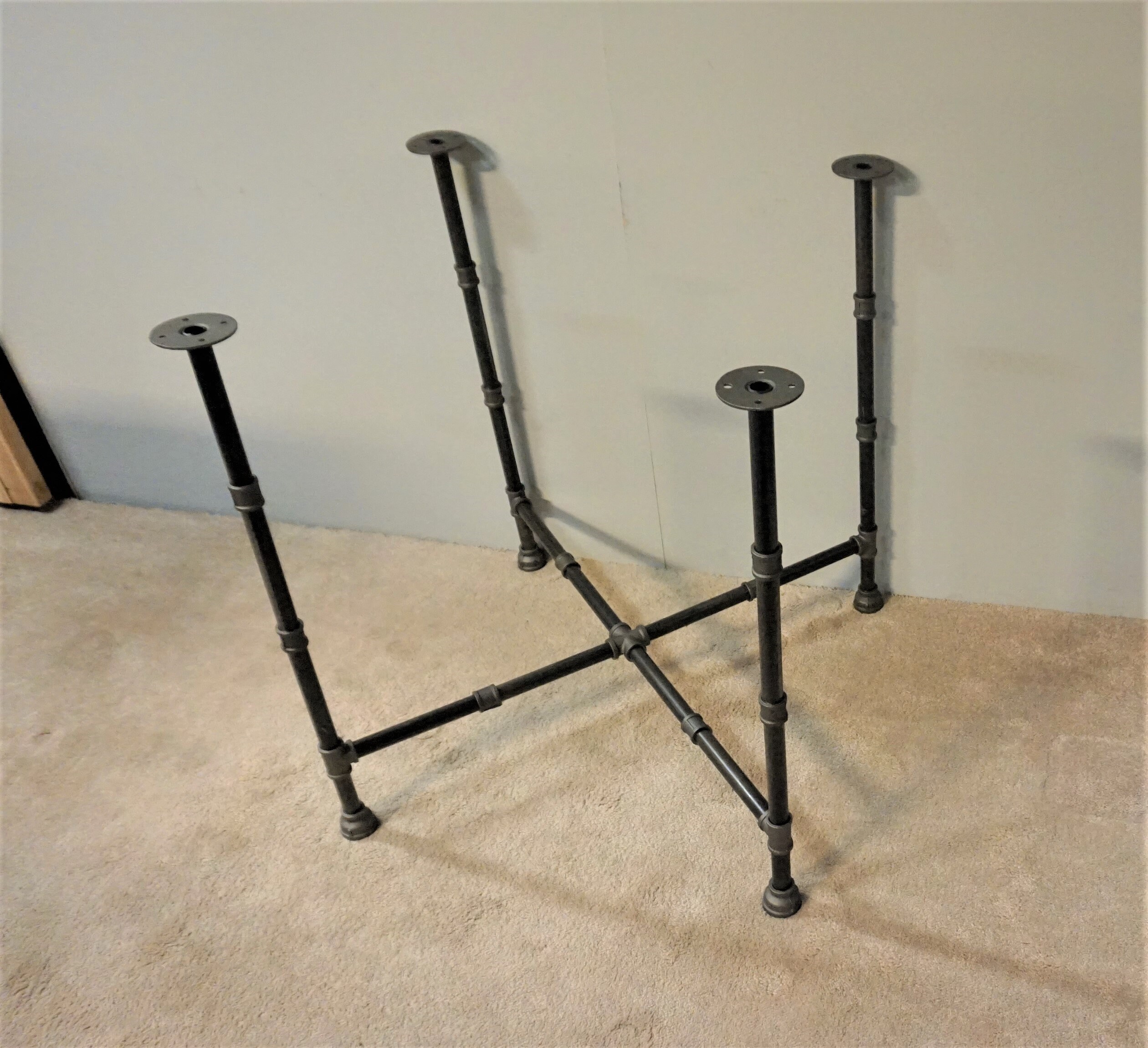 Dining Table Legs,urban Industrial Decor Table Legs,black Metal Table ...
