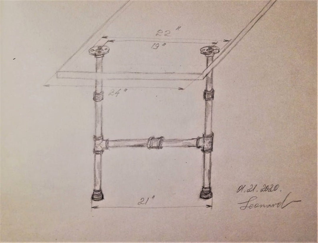 Black Industrial Steel Pipe Table Legs, DIY Kit - Etsy