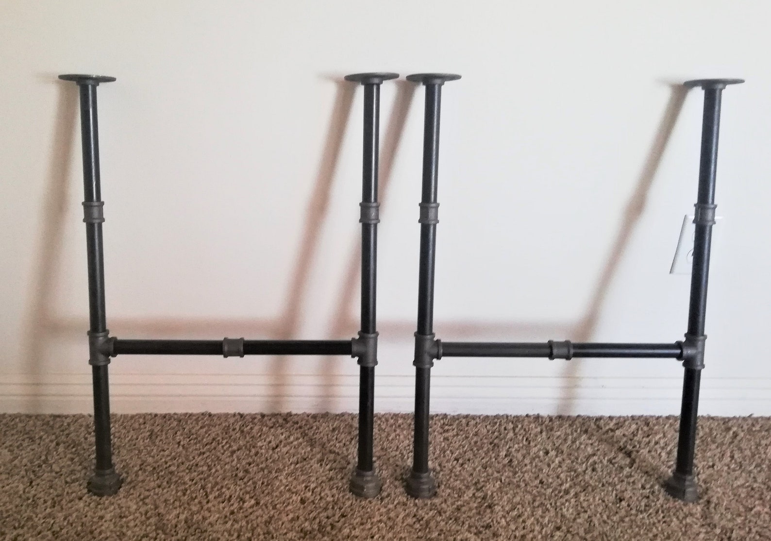 Industrial Pipe Decor Table Leg Set Rustic Table Table Base - Etsy