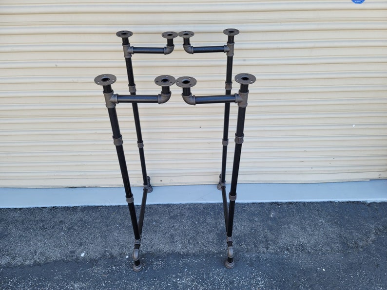 Pipe Table Base Metal Table Legs Industrial Black Urban Bar | Etsy