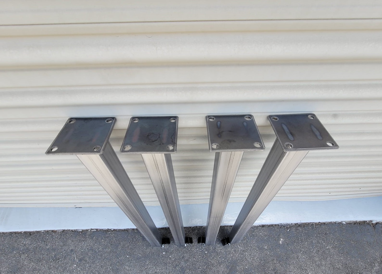 4 Square Metal Table Legs With Wheels 2table Legs 4 | Etsy