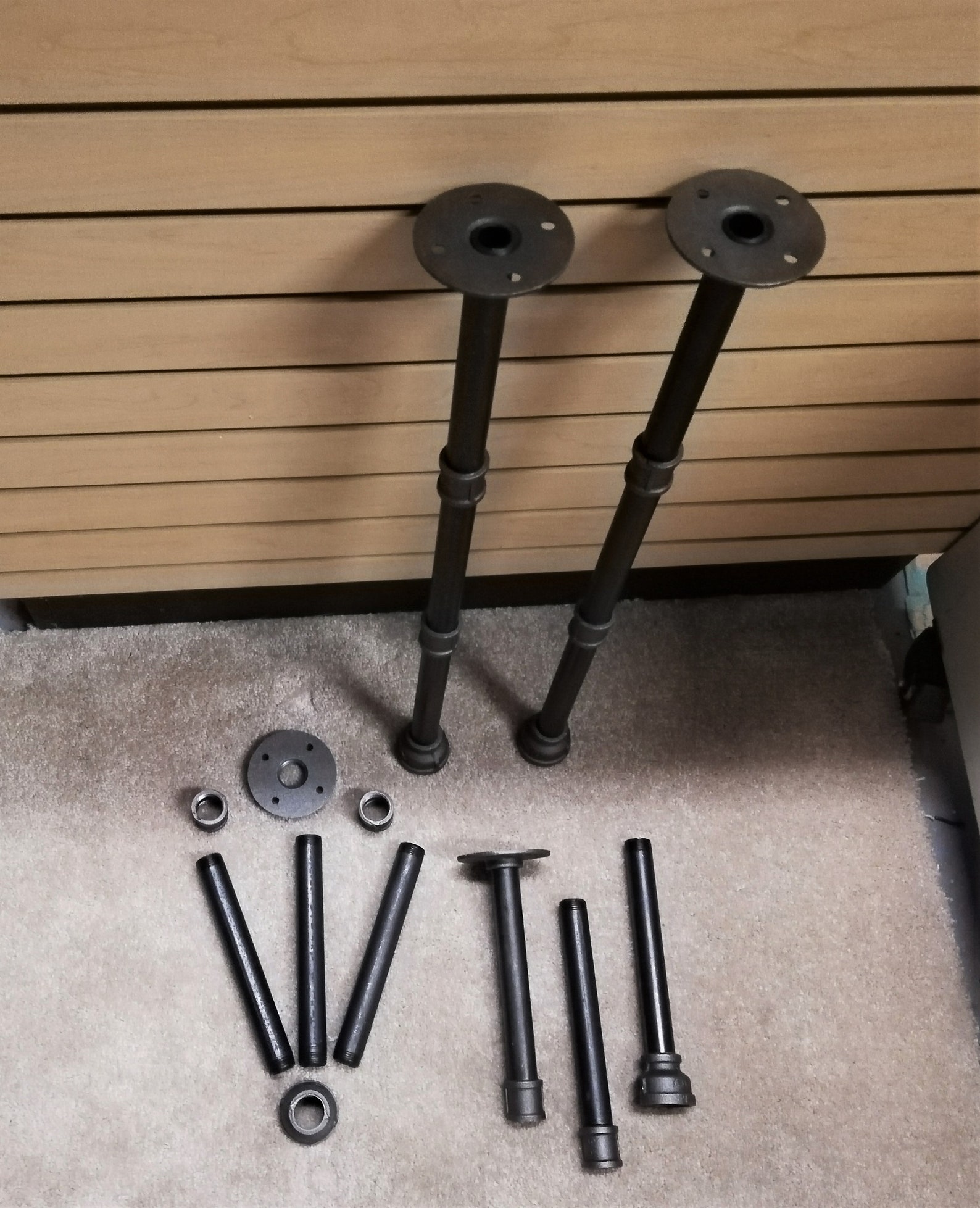 4 DIY Black Pipe Table Legs diy Parts Kit - Etsy