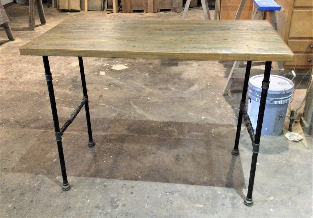 Black Industrial Pipe Table Legs, Metal Table Support (set of 2) - Etsy