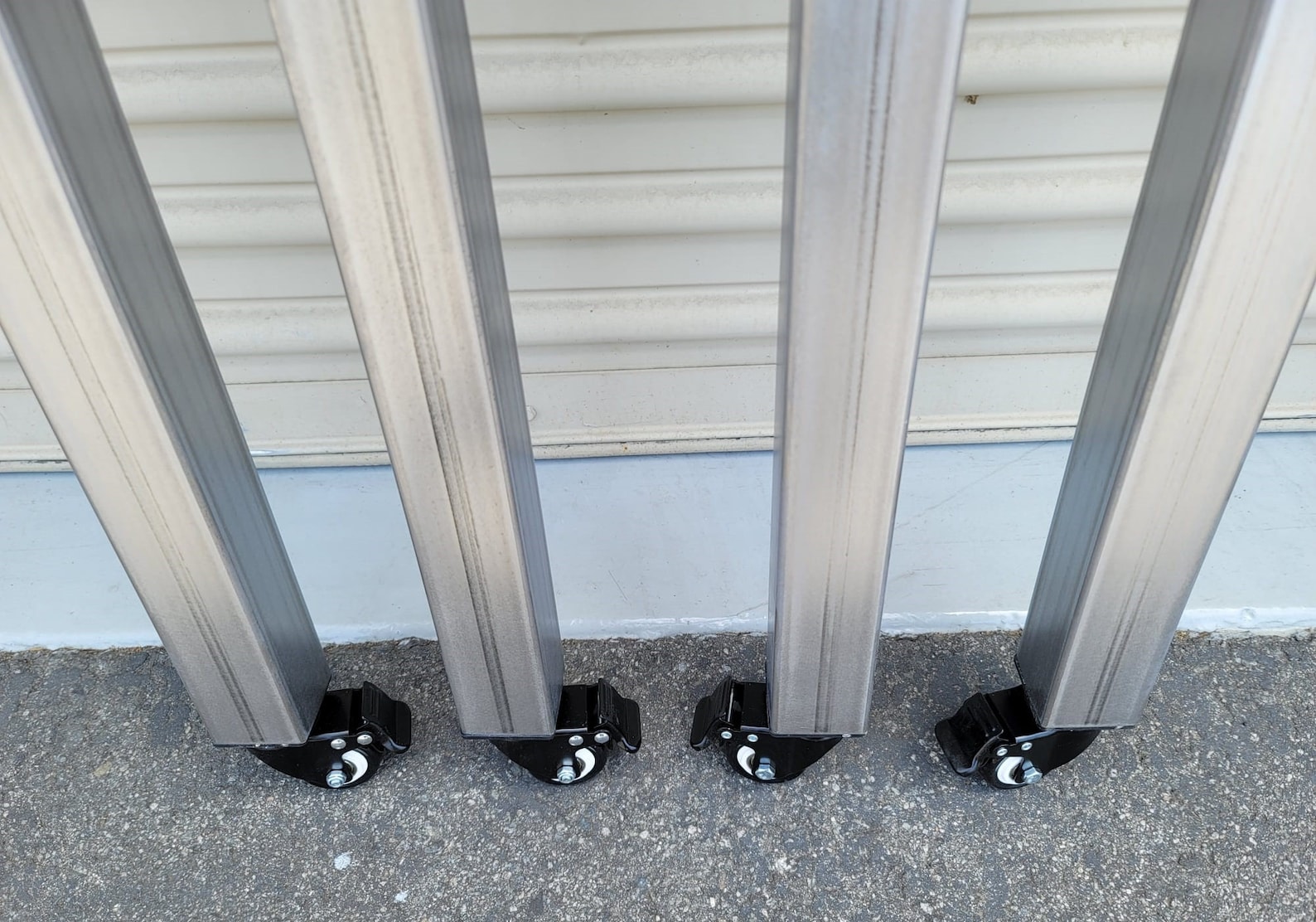 4 Square Metal Table Legs With Wheels 2table Legs 4 | Etsy