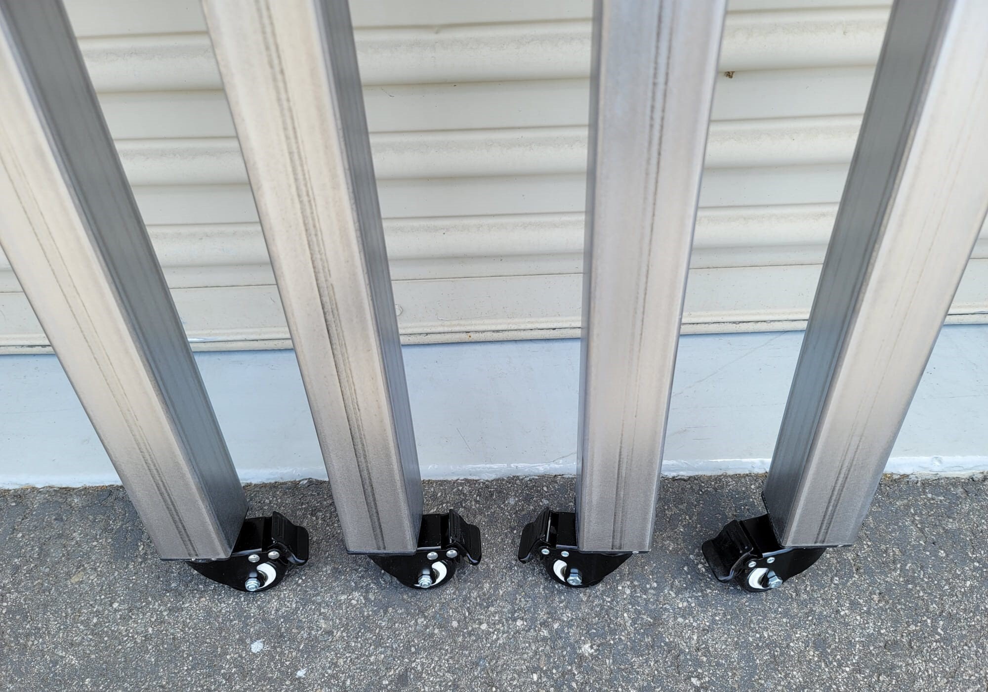 4 Square Metal Table Legs With Wheels 2table Legs 4 | Etsy