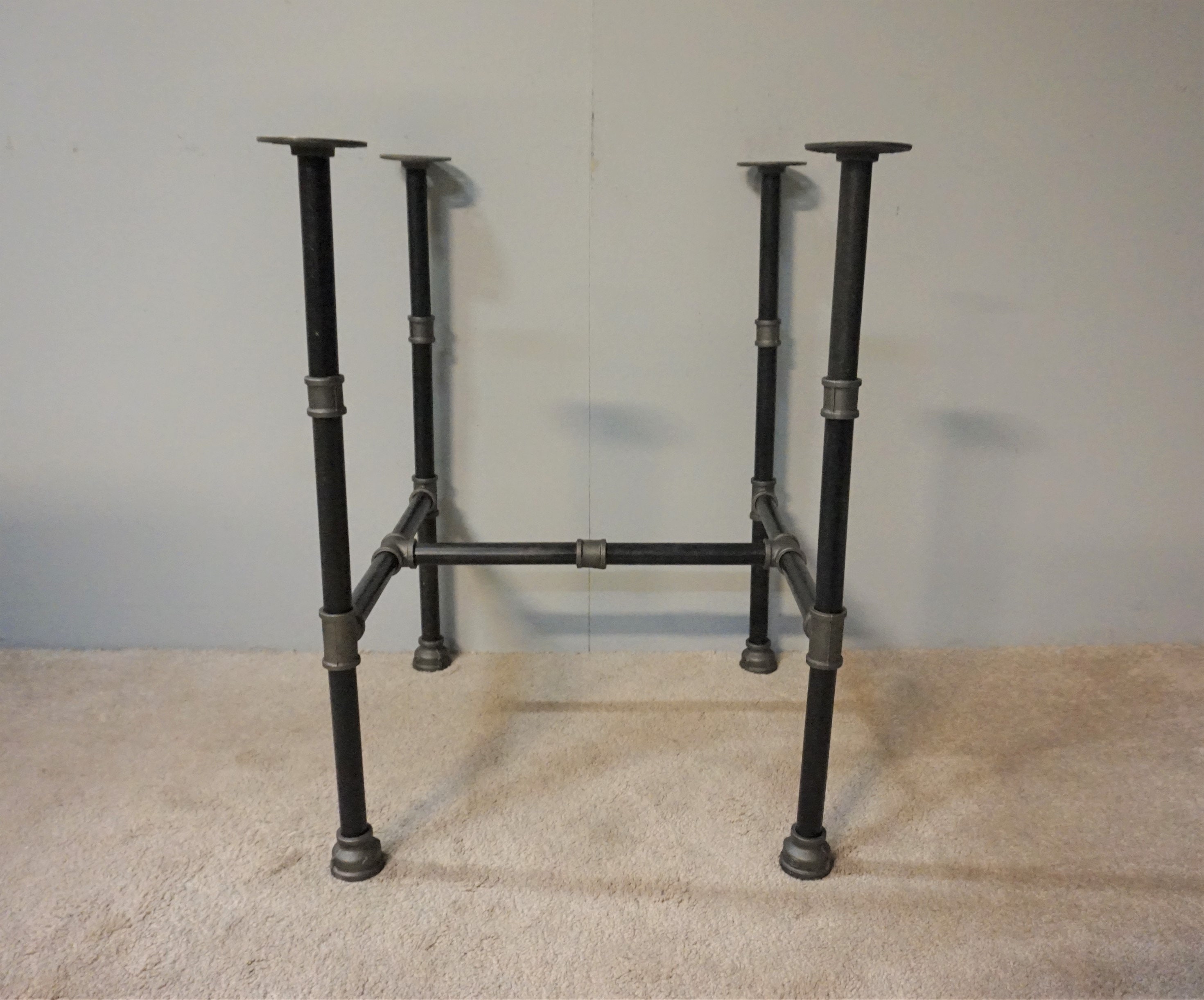 Black Table Legs 34h X 25w With Supporting - Etsy