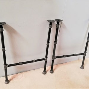 Metal Black Table Legs,dining Table Support,black Pipe Table Legs ...