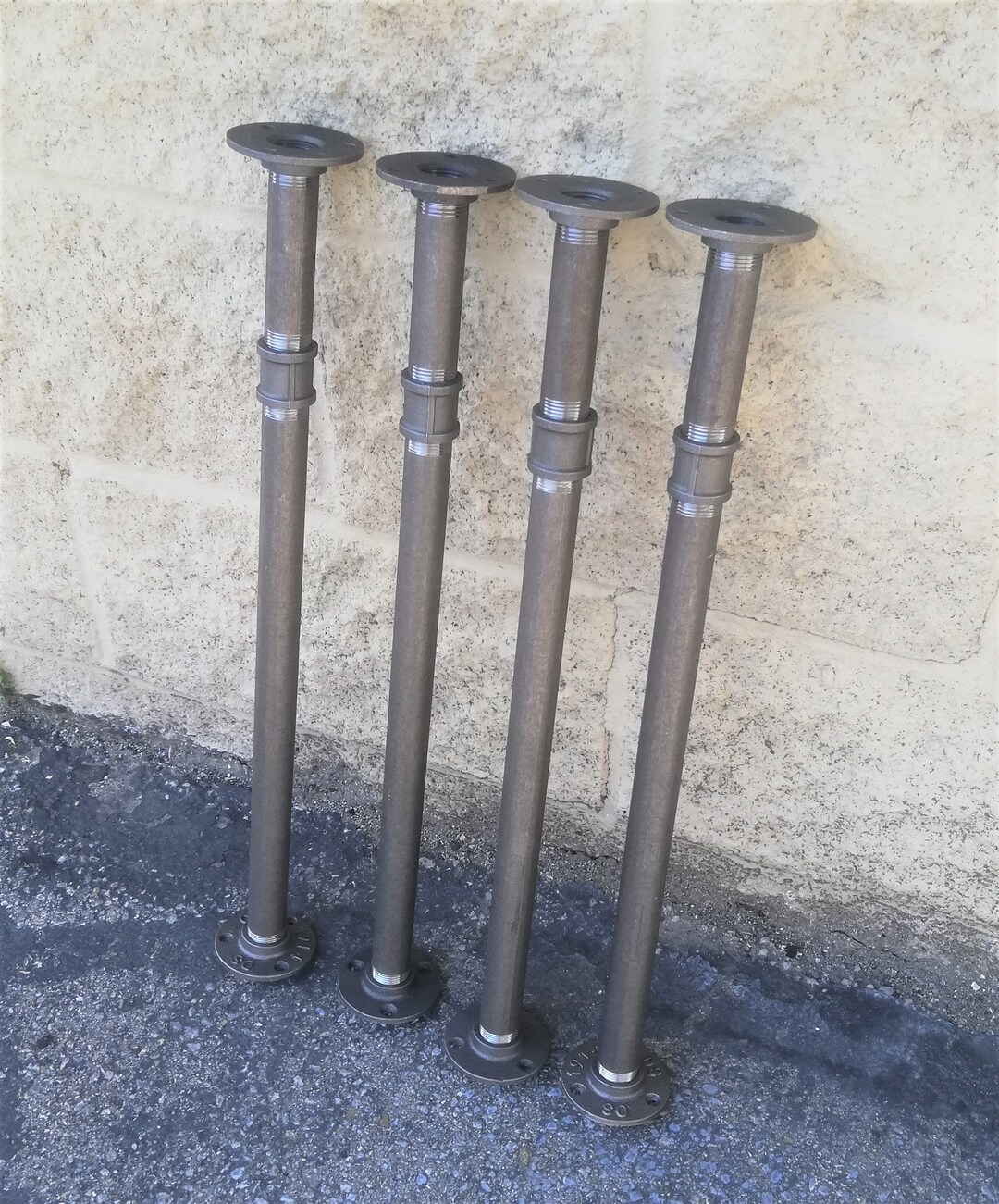 DIY Parts Kit,industrial Steel Table Base,4 DIY Pipe Table Legs,table ...