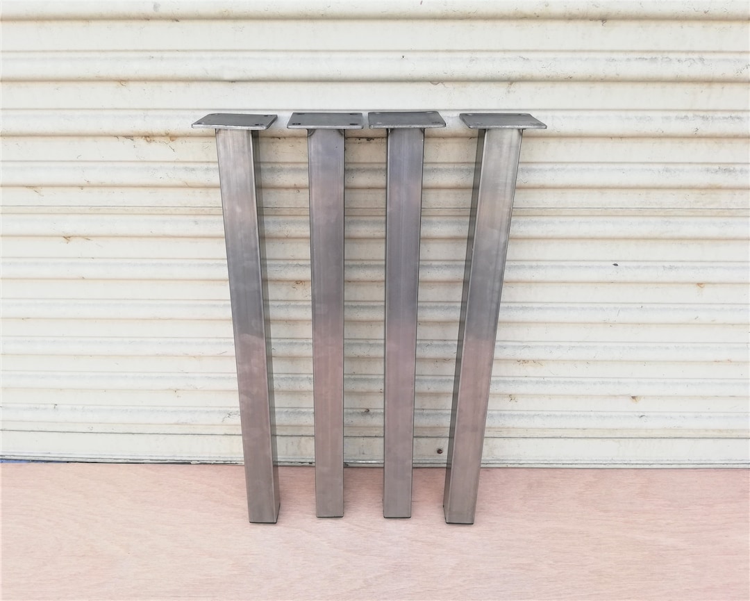 Square Steel Table Leg: 2x2 Raw Metal Furniture Leg - Etsy
