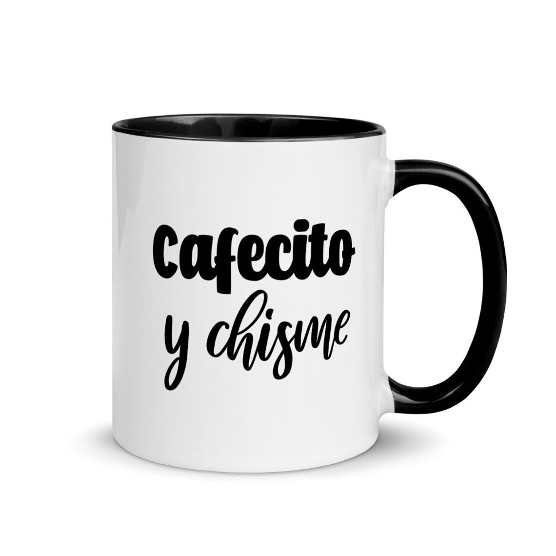 Cafecito Y Chisme Mug With Color Inside - Etsy