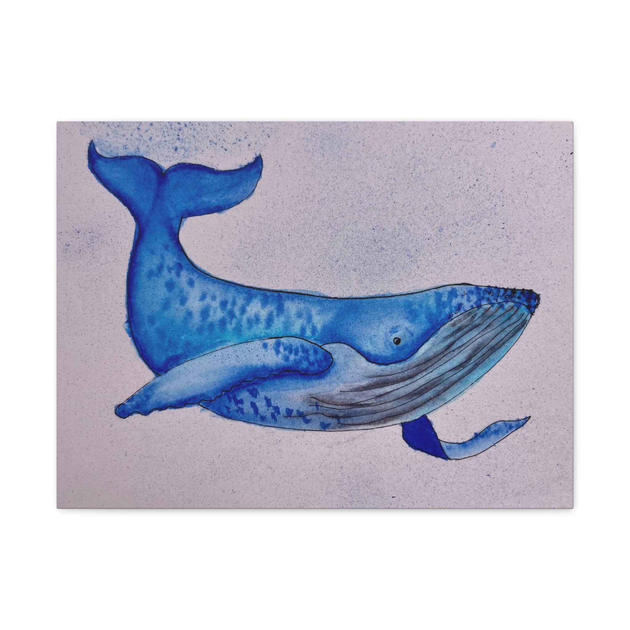 Original Art Canvas Whale Print - Etsy