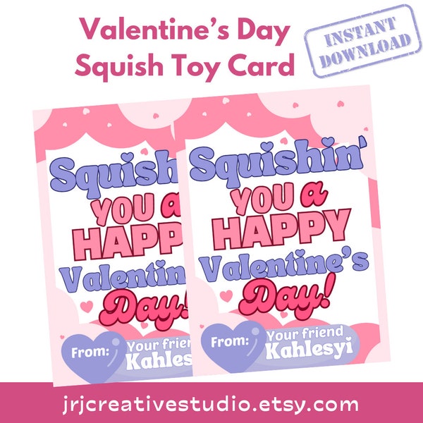 Squishy Valentine Card - Etsy
