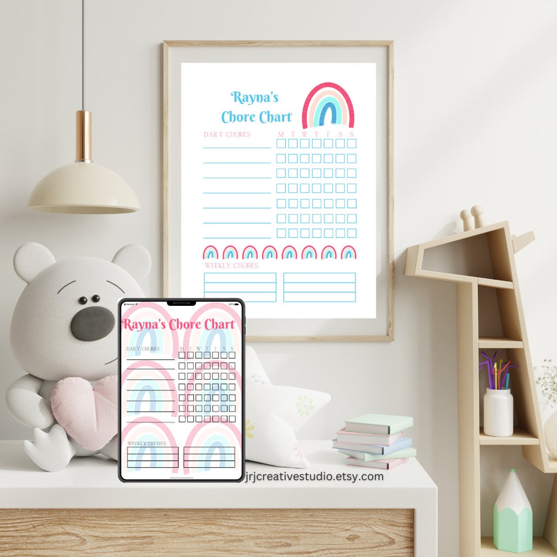 Editable Chore Chart for Kids Template, Kid's Chores Printable PDF ...