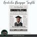 Newspaper Graduation Announcement Template, Graduation Newspaper ...