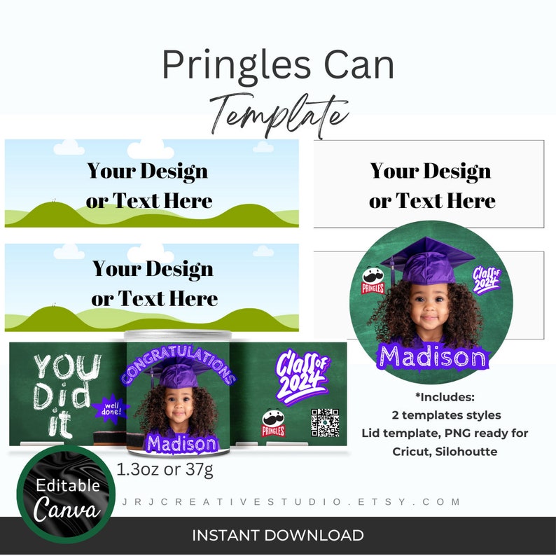 Pringles 1.3 Oz Label Template, Pringles Template, Chip Can Label ...