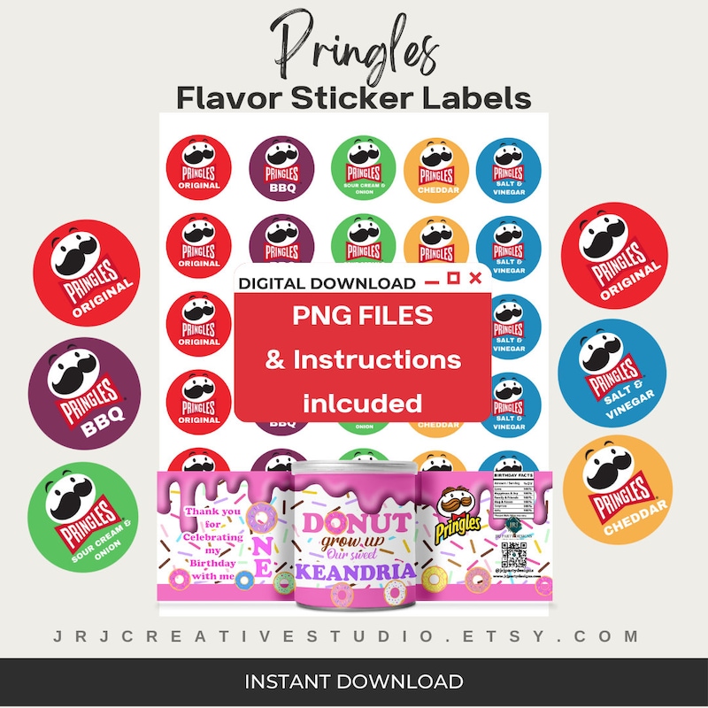 Custom Pringles Label Template - Etsy