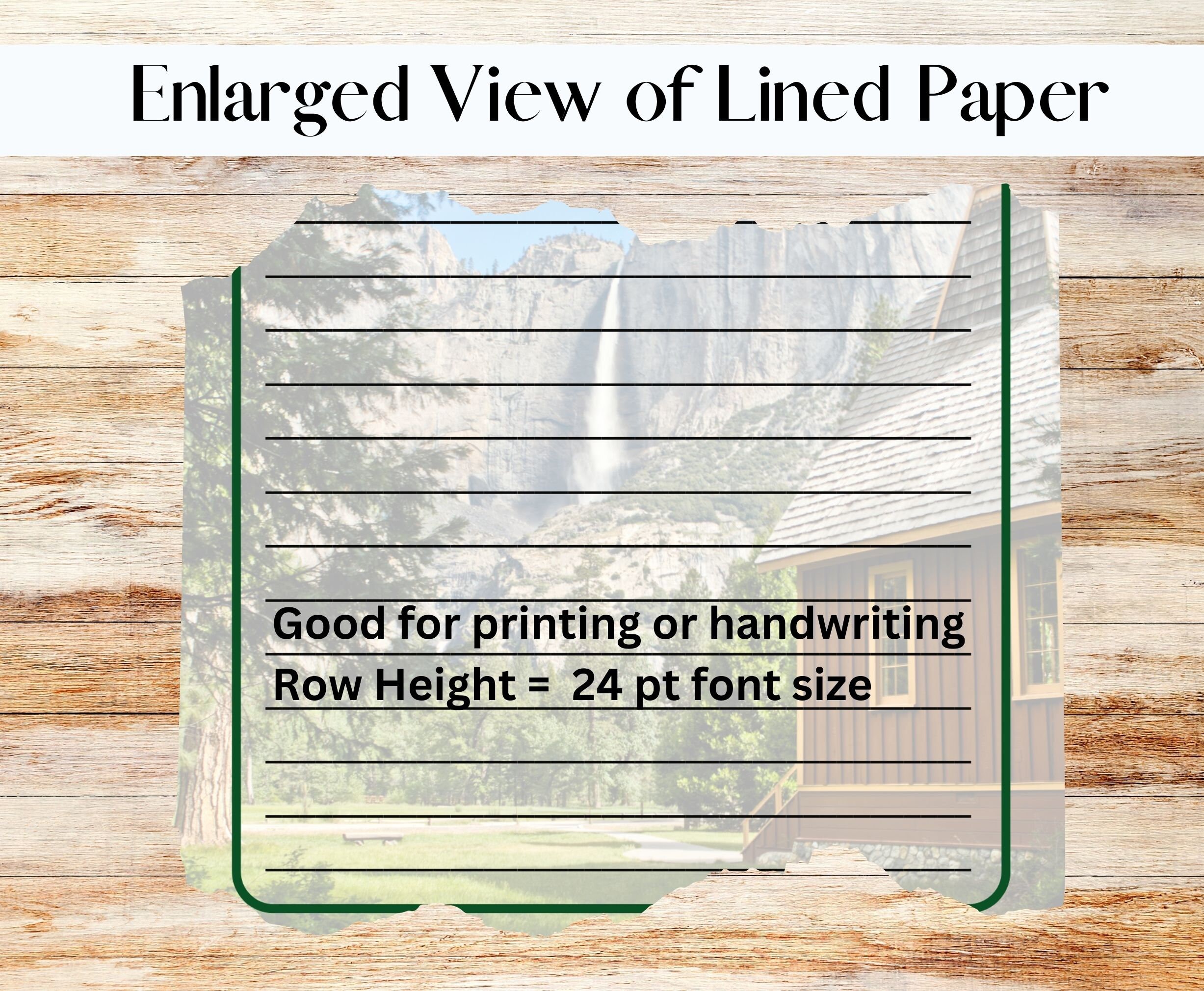 Yosemite Printable Stationery Set W Envelope, Writing Paper, US Letter ...