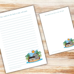 Beach House PRINTABLE Stationery Writing Paper Stationary Letter ...