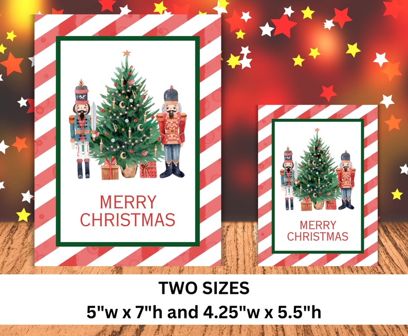 Nutcracker Christmas Card, Printable Nutcracker Card, Printable ...