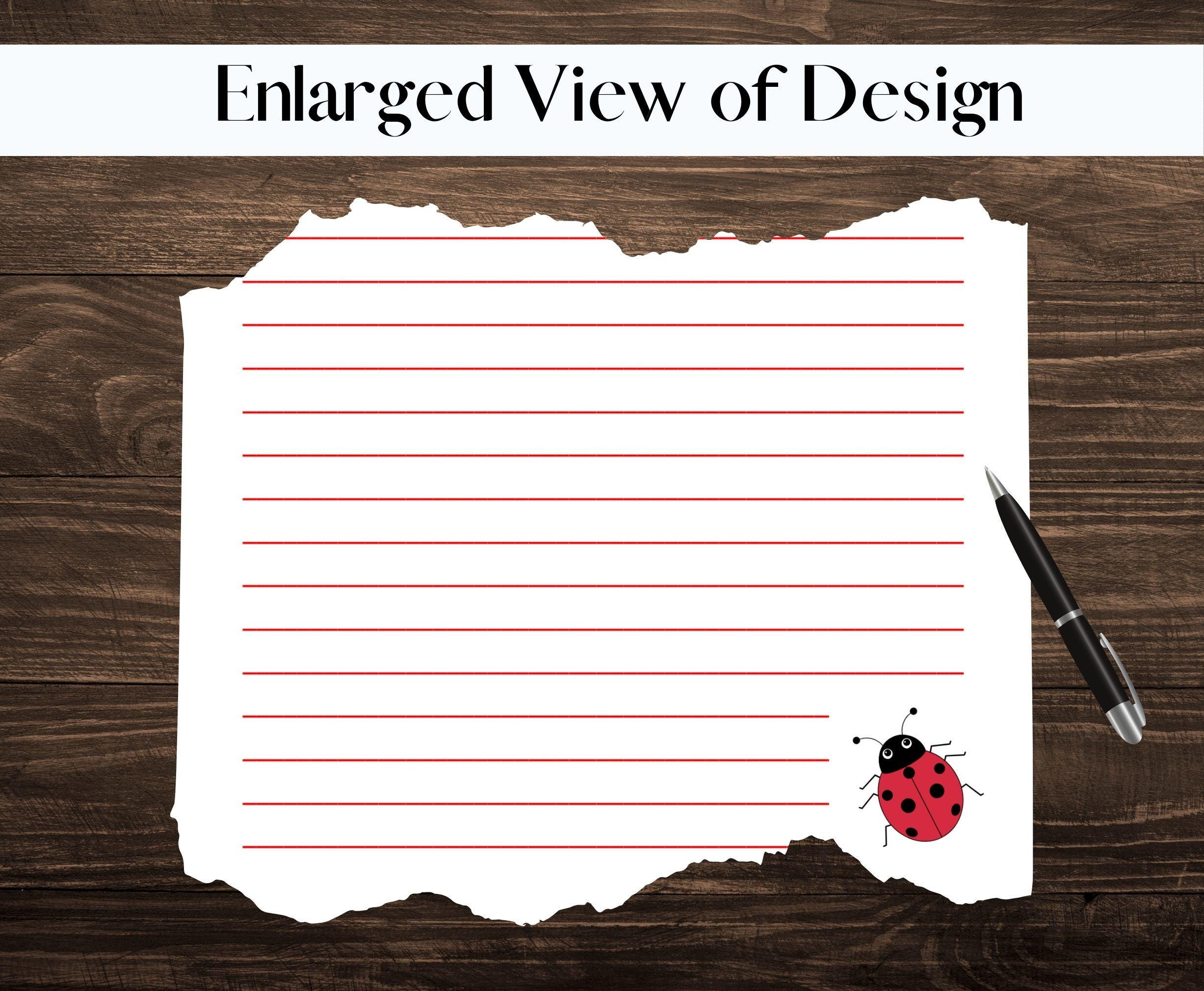 Ladybug Printable Stationary Set With Envelope Printable Stationary ...