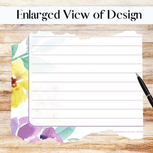 Spring Watercolor PRINTABLE Stationary Set With Envelope Printable ...