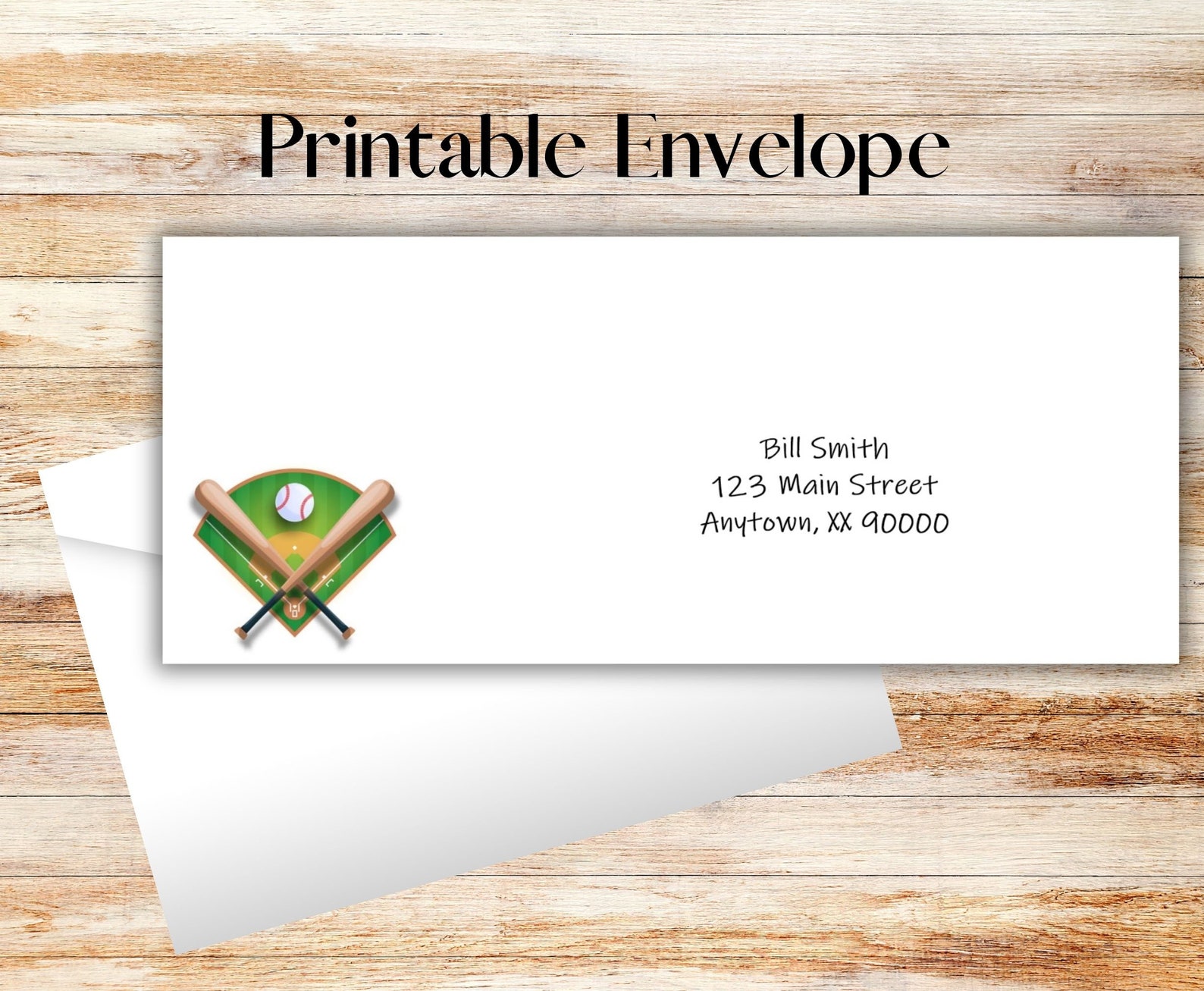 Baseball Printable Stationary Set With Envelope, Writing Paper, US ...