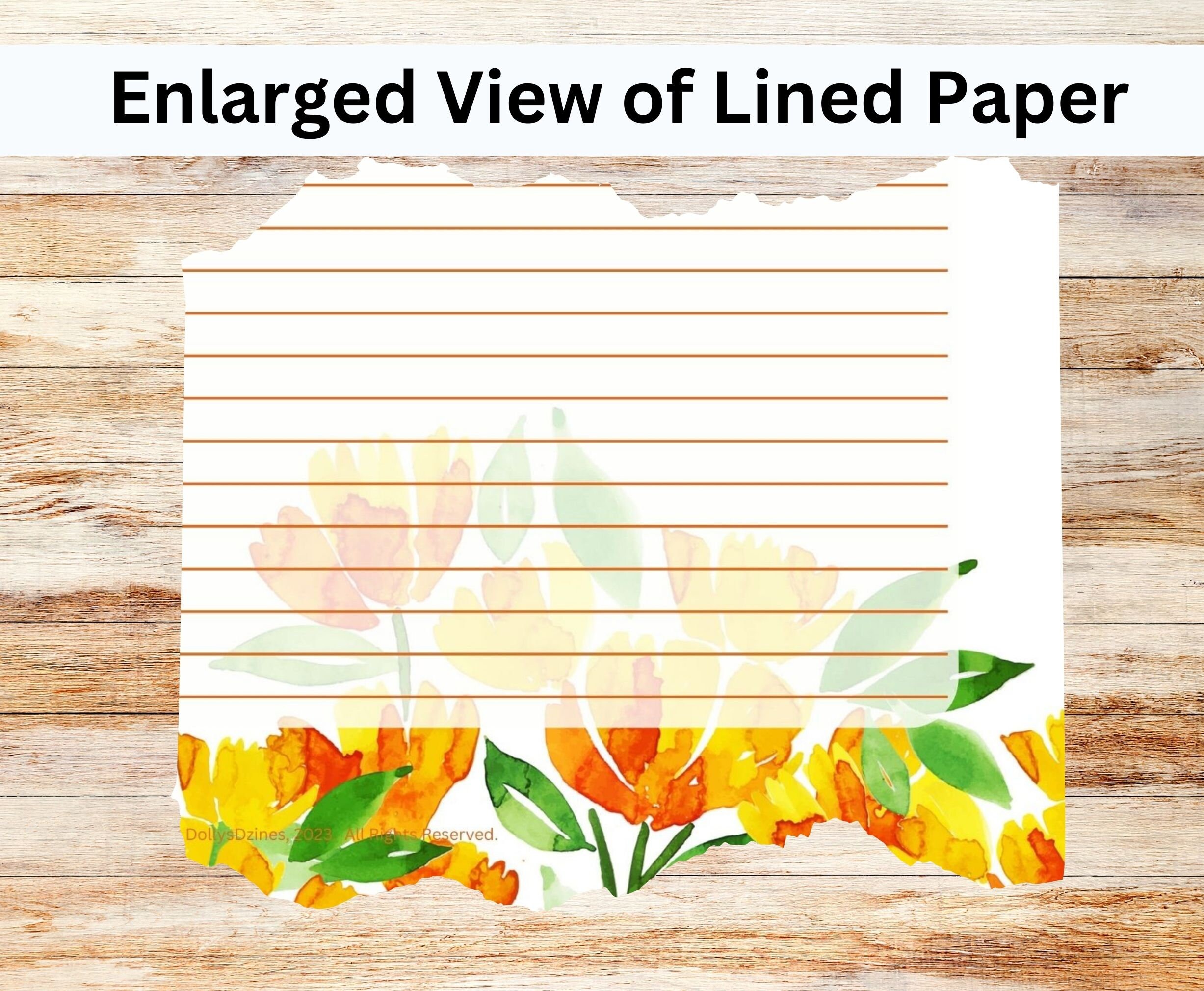 Marigold Printable Stationary Set With Envelope Writing - Etsy