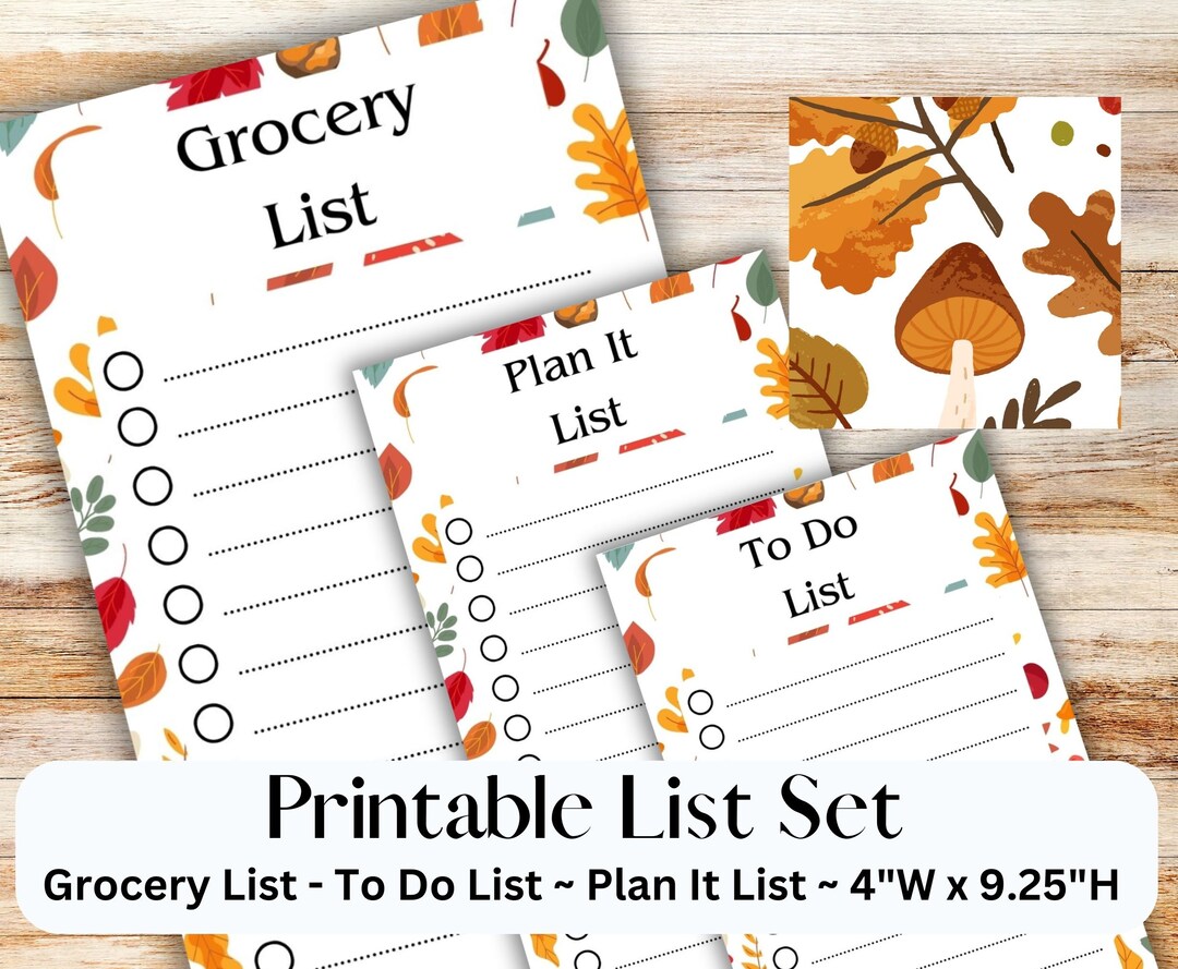 Fall Grocery List, Shopping List, Food Shopping List, to Do List ...