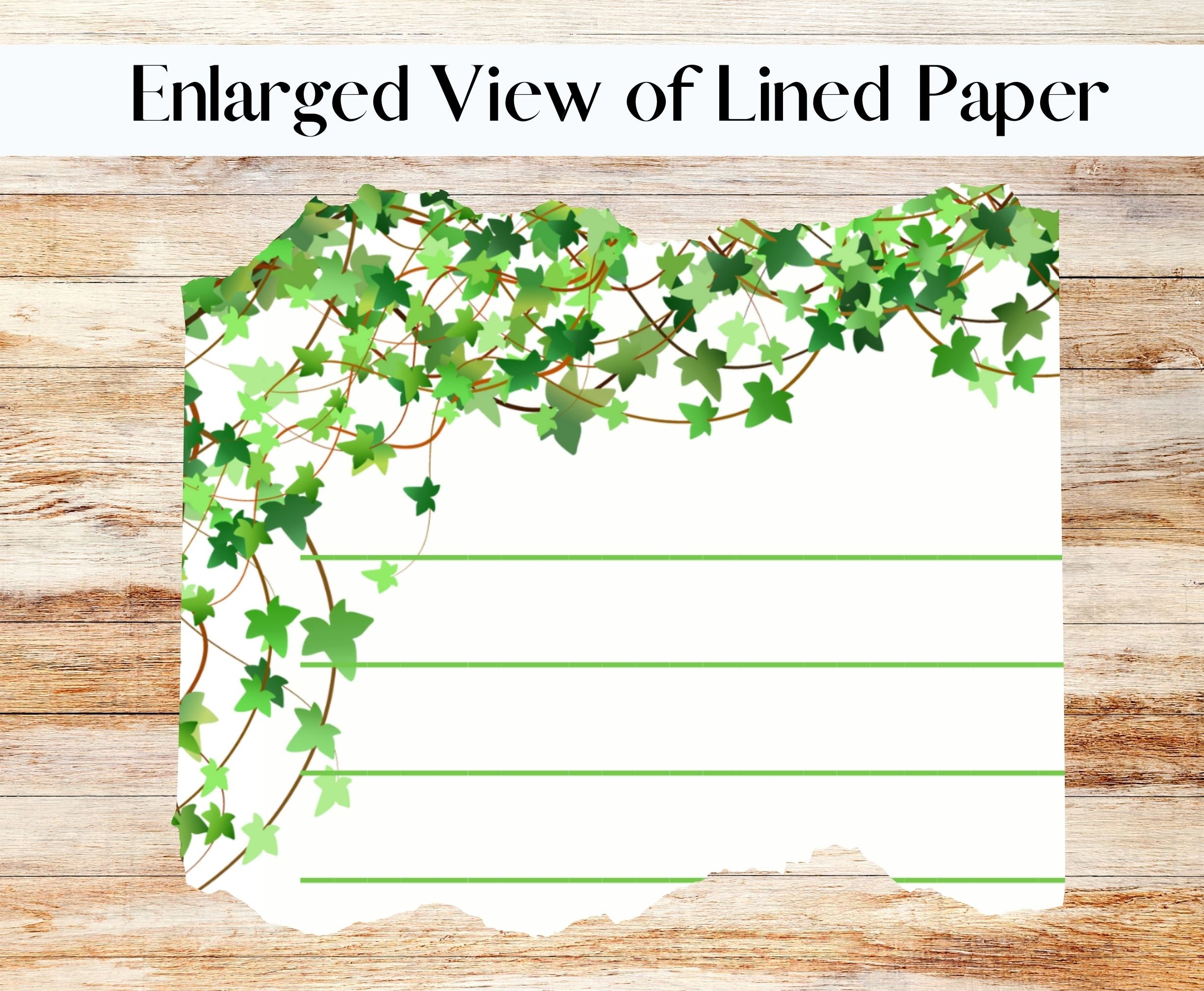 Ivy Printable Stationary Set With Envelope Writing Paper US - Etsy
