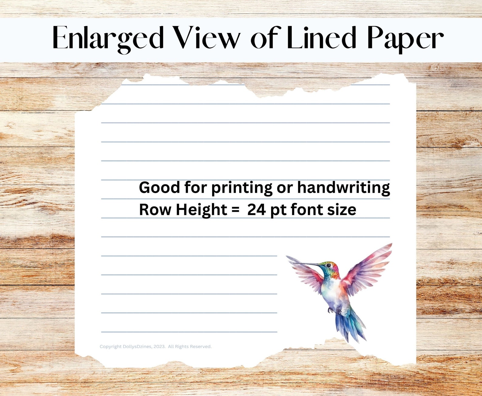 Hummingbird Personalized Printable Stationary W Envelope, Writing Paper ...