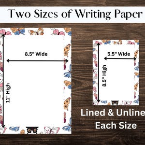 Butterflies PRINTABLE Stationery Writing Paper Stationary Letter Lined ...