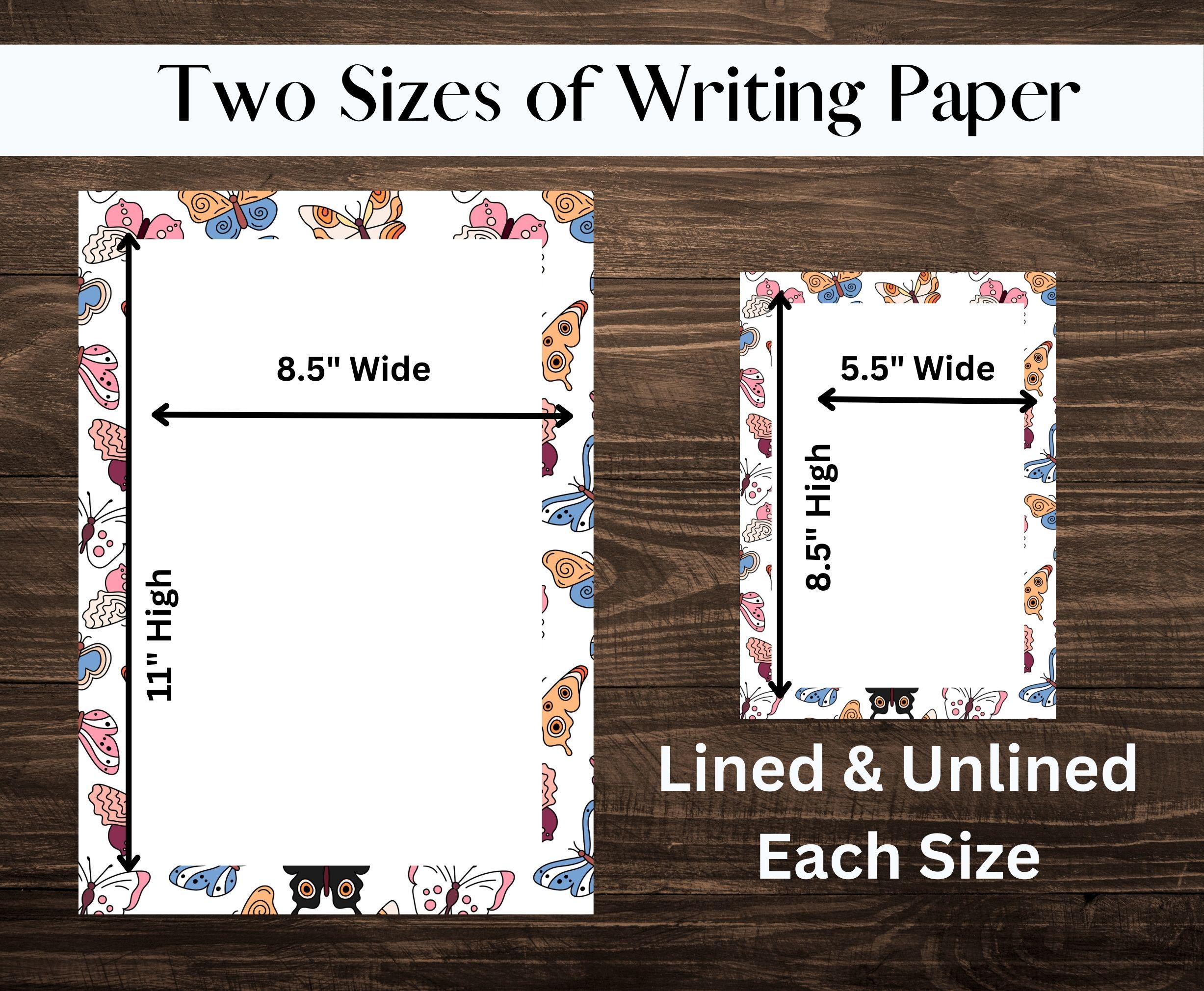 Butterflies PRINTABLE Stationery Writing Paper Stationary Letter Lined ...