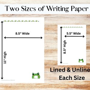 Frog PRINTABLE Stationary Set With Envelope Printable Stationary Paper ...