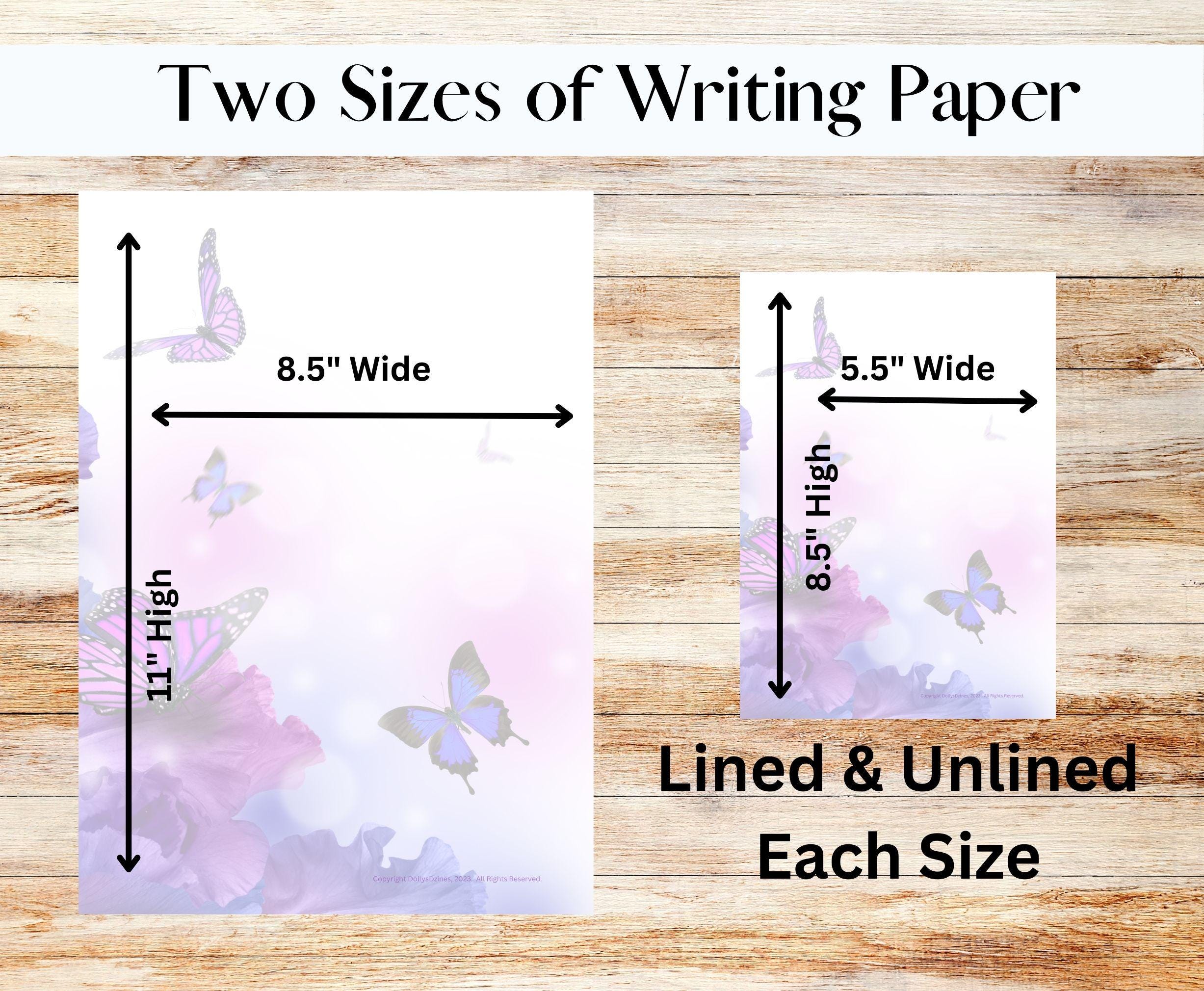 Purple Butterfly PRINTABLE Stationery Writing Paper Stationary Letter ...