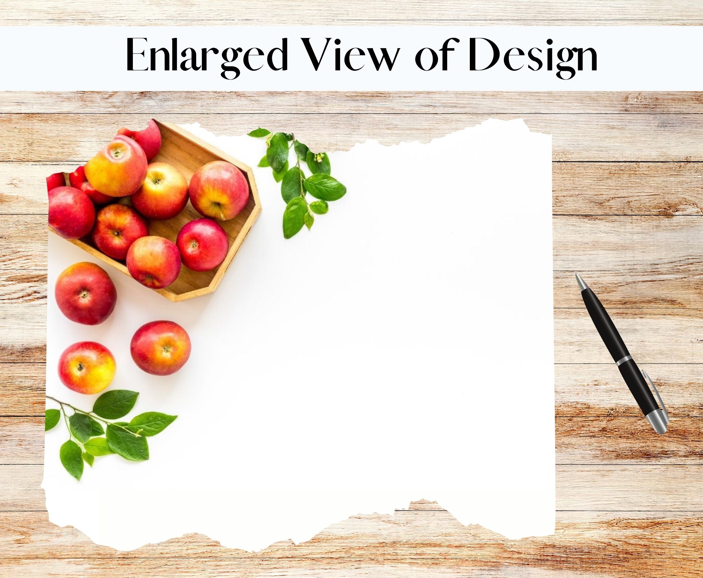 Apple Printable Stationary Set With Envelope, Writing Paper, US Letter ...