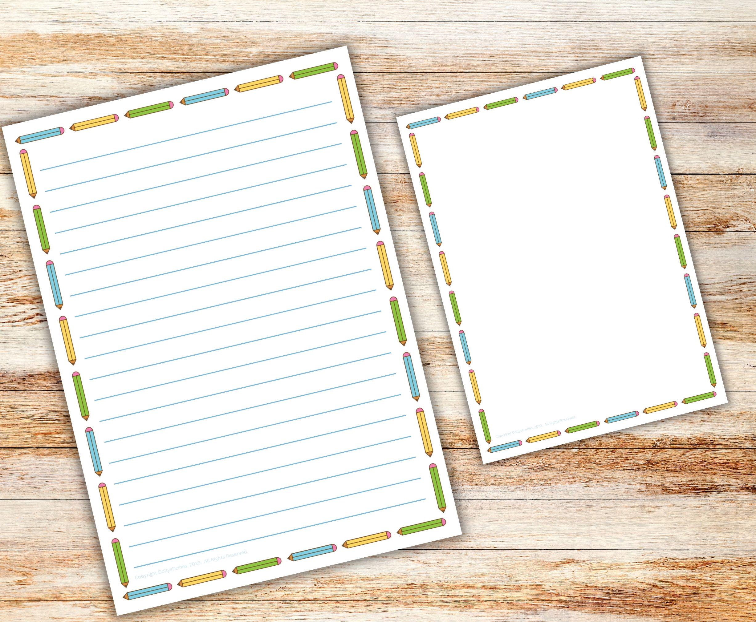 Back to School PRINTABLE Stationery Writing Paper Stationary Letter ...