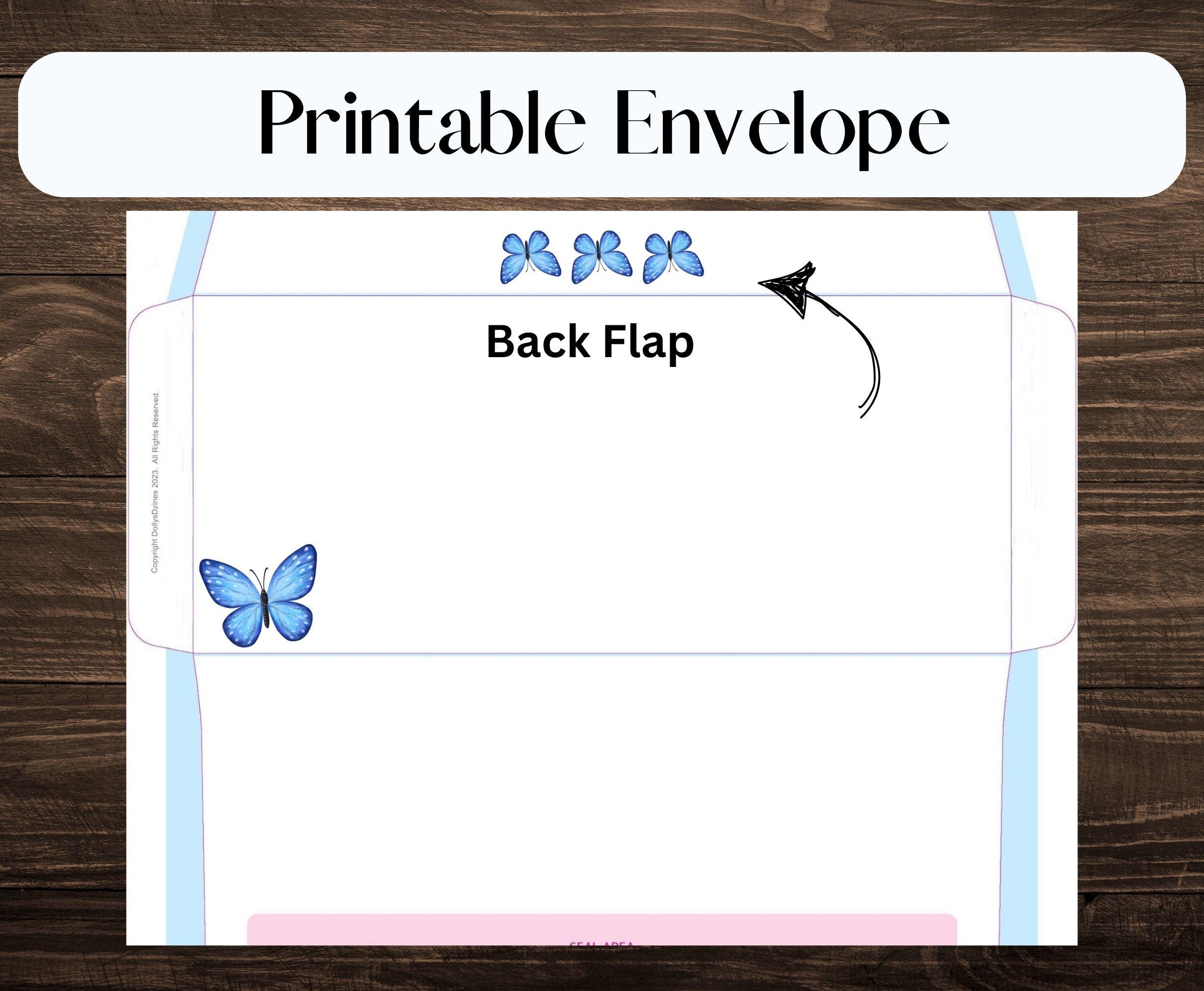 Butterflies PRINTABLE Stationery Writing Paper Stationary Letter Lined ...