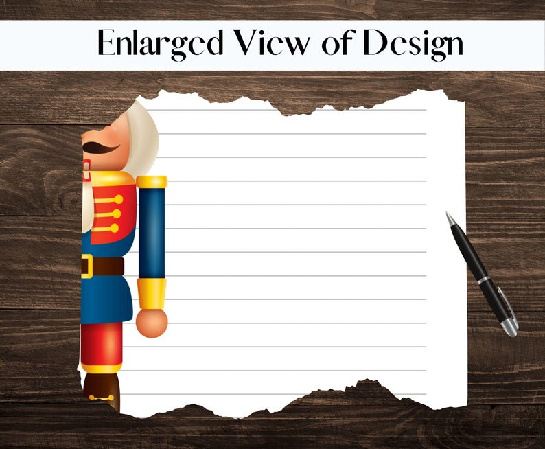 Nutcracker PRINTABLE Stationery Writing Paper Stationary Letter Lined ...