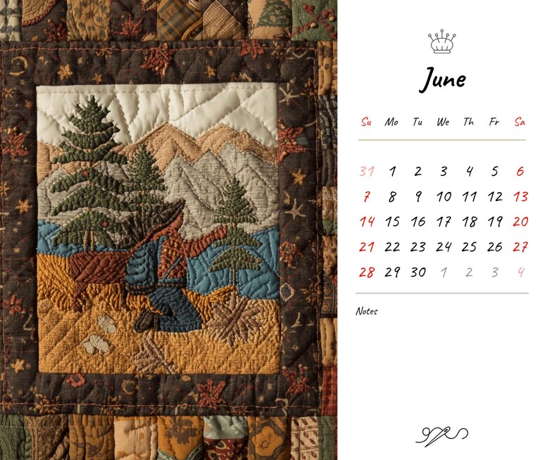 2026 Quilting Calendar, Quilt Block Designs (printable PDF) - Etsy